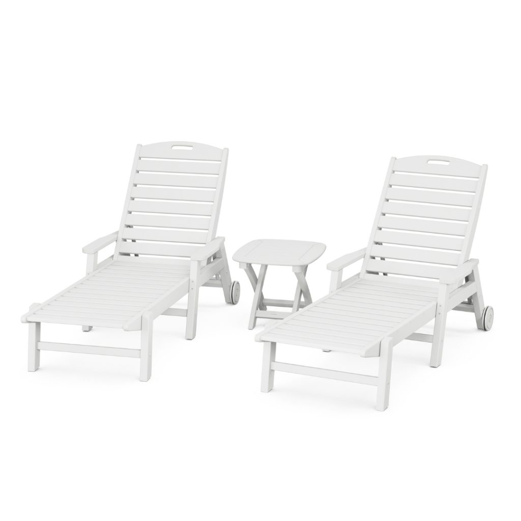 Polywood Nautical 3-Piece Chaise Set - Florida Backyard