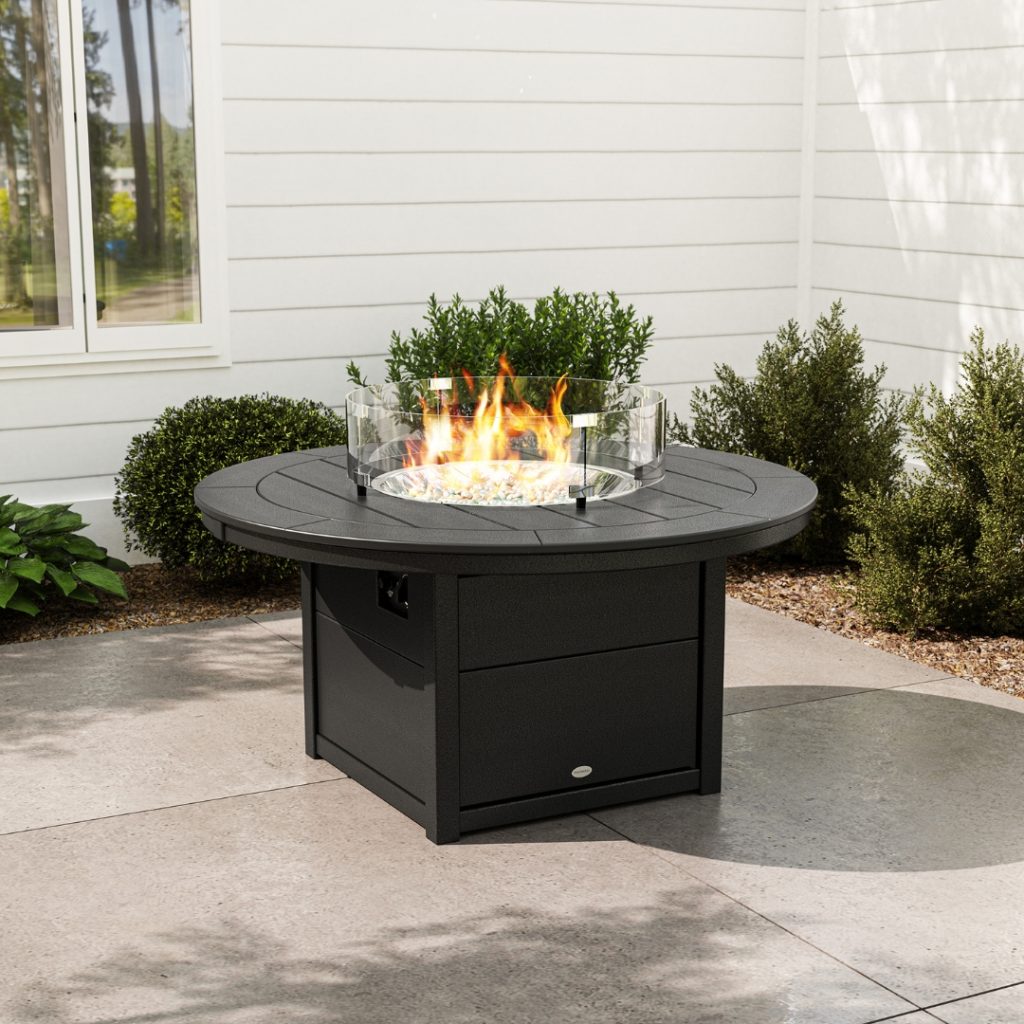 Polywood Round 48" Fire Pit Table - Florida Backyard