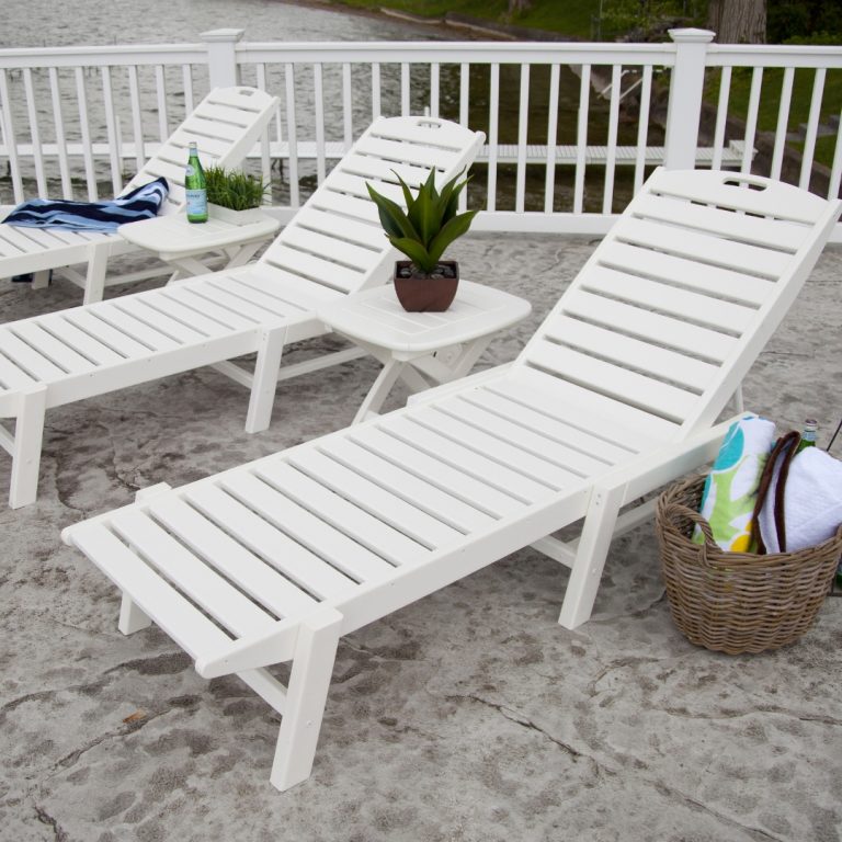 Polywood Nautical Chaise Lounge - Florida Backyard
