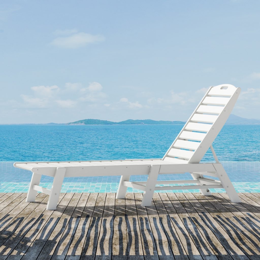 Polywood Nautical Chaise Lounge - Florida Backyard
