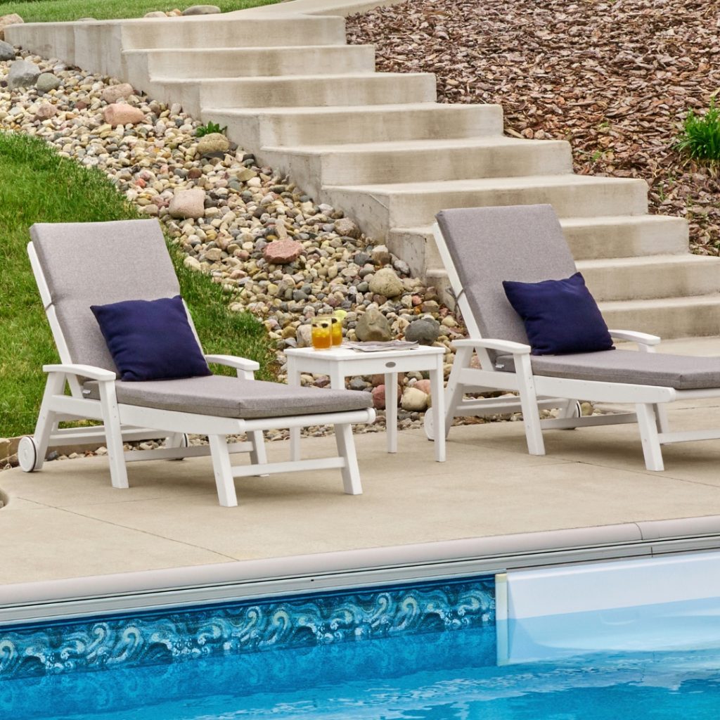 Polywood Signature Chaise Lounge w/ Wheels - Florida Backyard