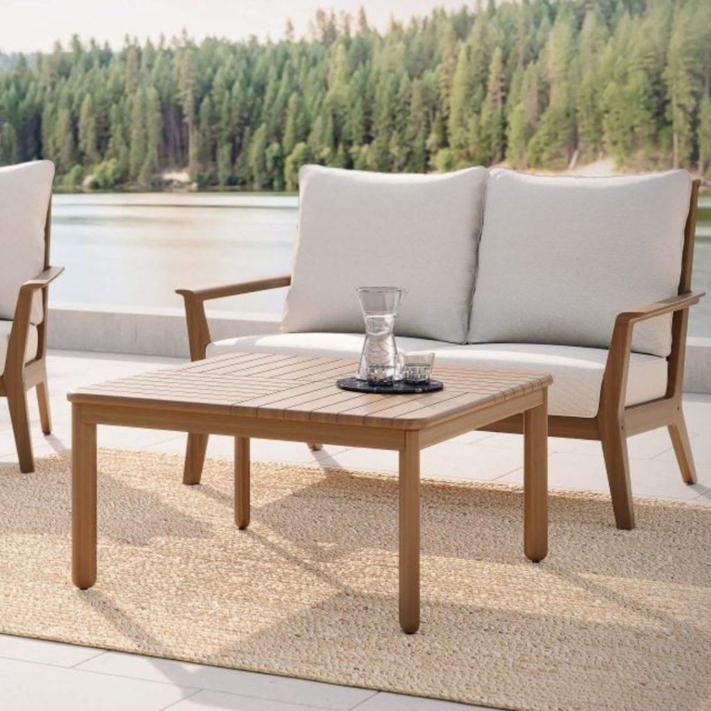 Ipe Mosaic 35″ Square Coffee Table